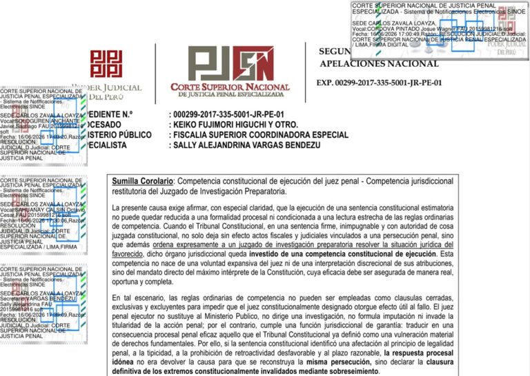Sala Penal de Apelaciones Nacional absuelve a Keiko Fujimori, Mark Vito ...